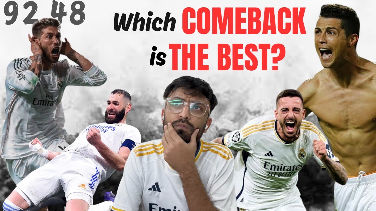 Story of Top 5 COMEBACKS of REAL MADRID in Champions League #football # ...