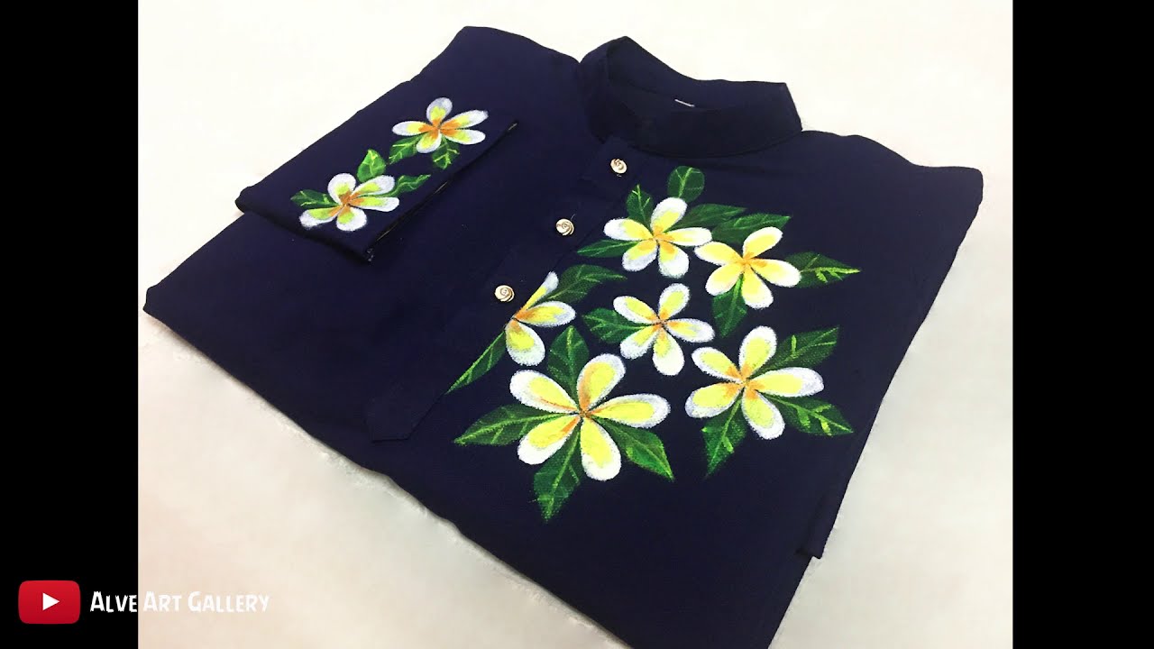 Coming Soon: Kath Golap (Plumeria Flower) Panjabi Acrylic Painting for ...