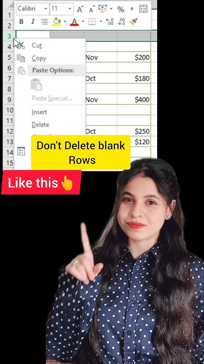 Don T Delete Blank Rows Manually 🙅‍♀️ Exceltricks Exceltips Learnexcel Msexcel