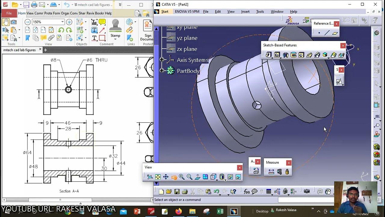 How to construct Plummer block brasses in CatiaV5 - YouTube