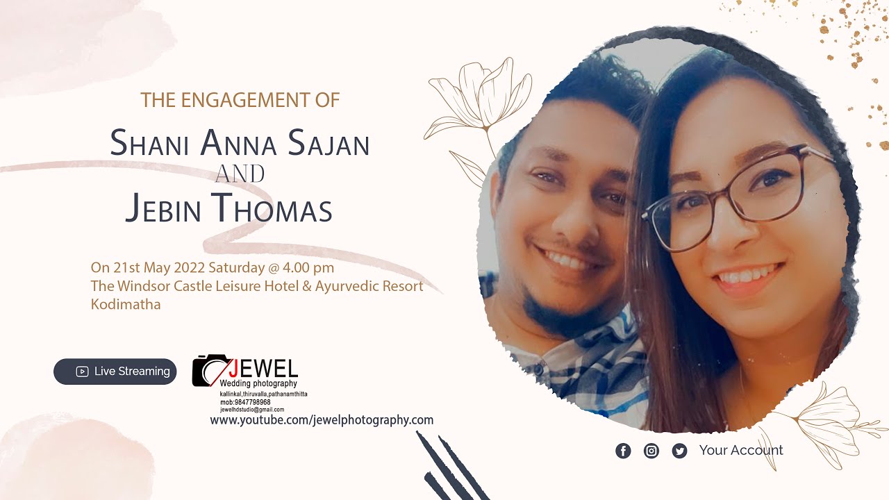 ENGAGEMENT CEREMONY || SHANI ANNA SAJAN & JEBIN THOMAS - YouTube