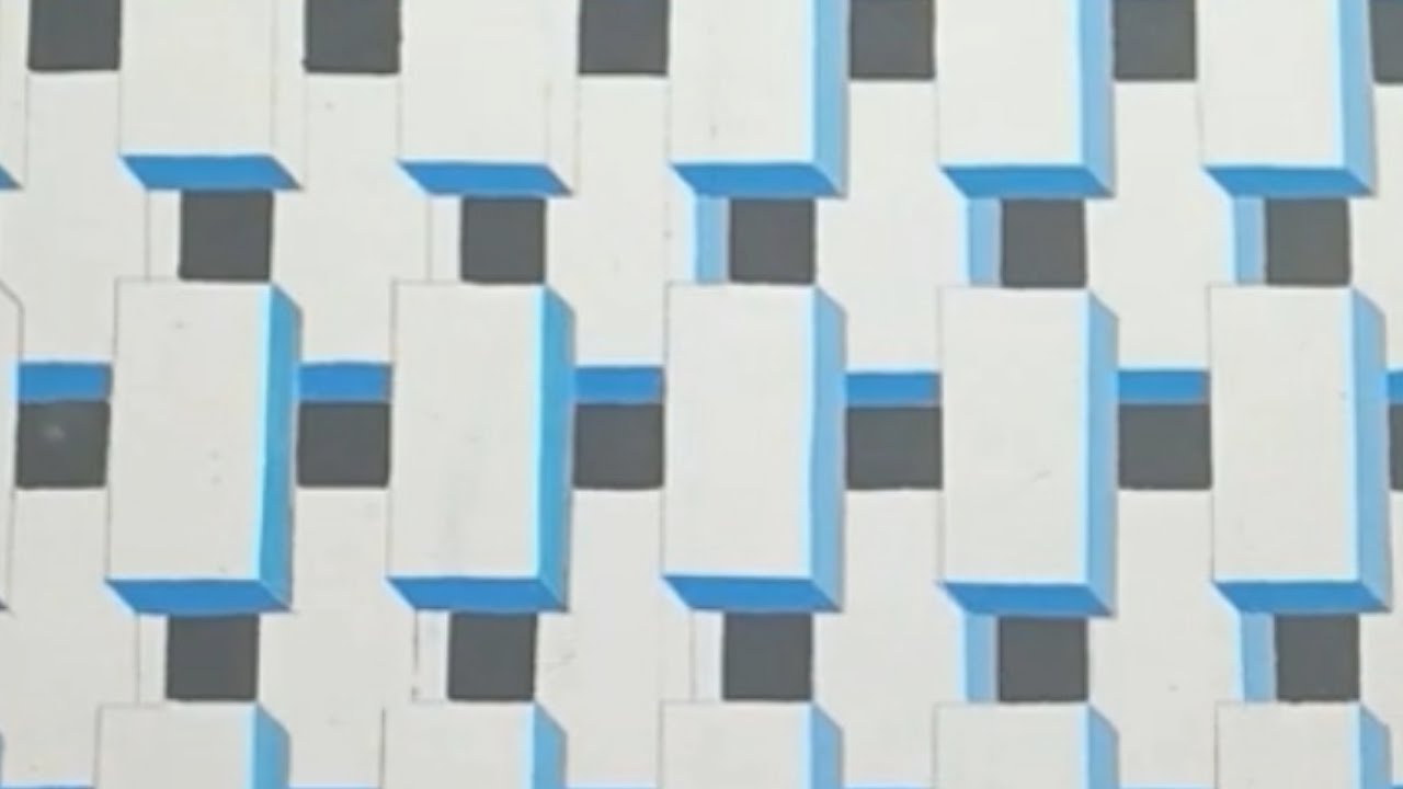 3D Rectangular Wall Theme ll New Room 3D Wall Painting - YouTube