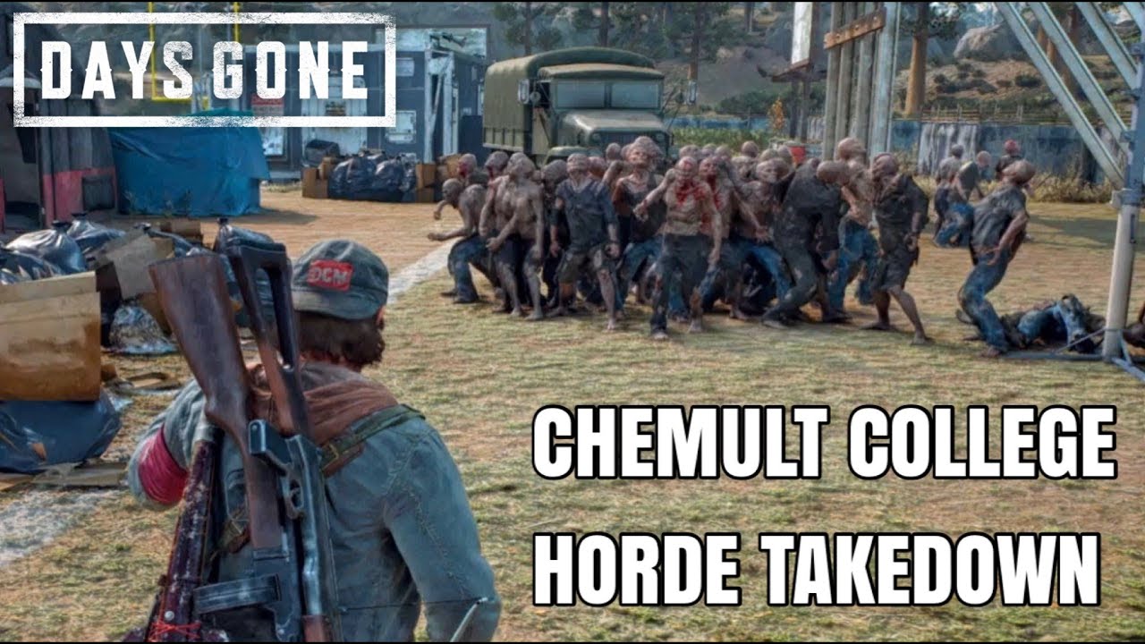 4K DAYS GONE CHEMULT COMMUNITY COLLEGE HORDE ON PS5 - YouTube