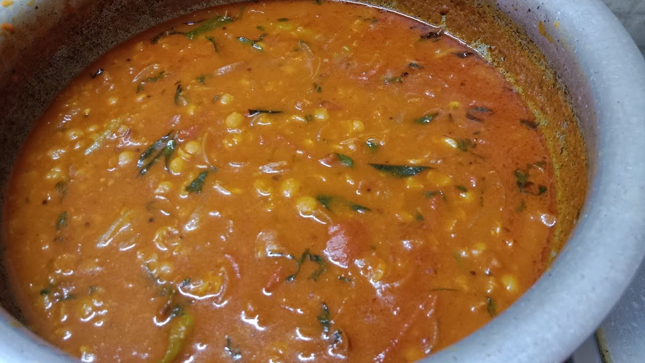 Chenaga Pappu ulligadda tomato masala curry combination super tasty ...