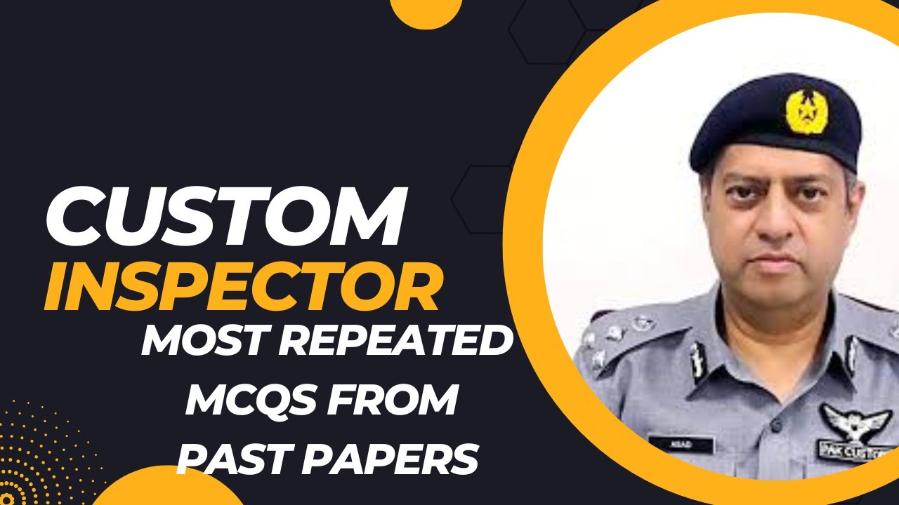 Custom Inspector FPSC Past Papers MCQs | Most Repeated Questions | Exam ...