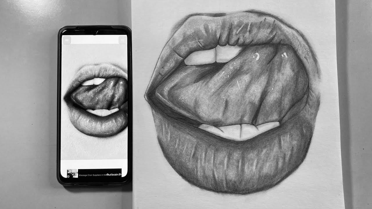How to draw realistic lips ️… - YouTube