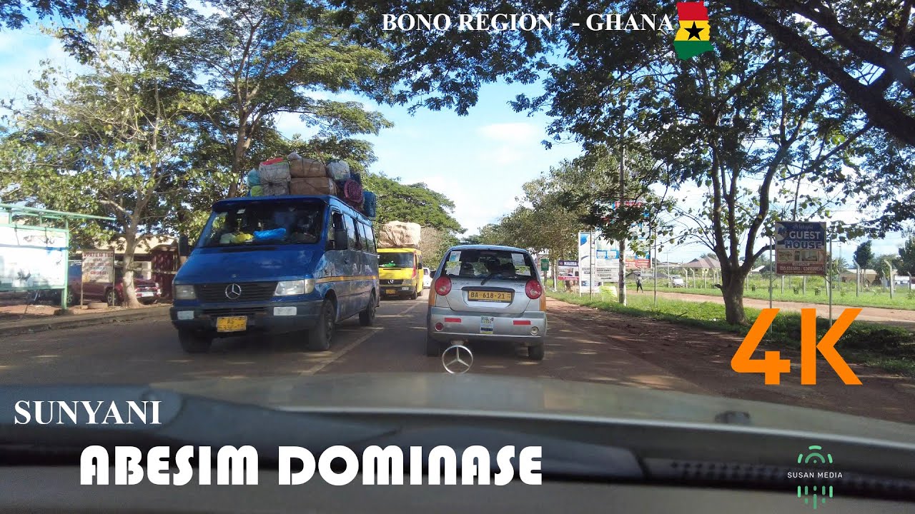 Abesim Dominase Drive from Area 4 Sunyani Ghana 4K - YouTube