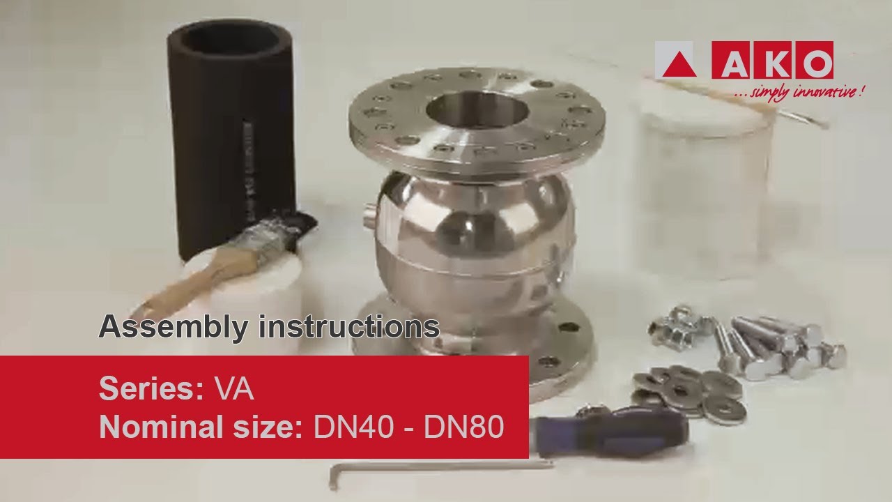 Repair: AKO pinch valve (pneumatic), VA series, DN40, DN50, DN65, and ...