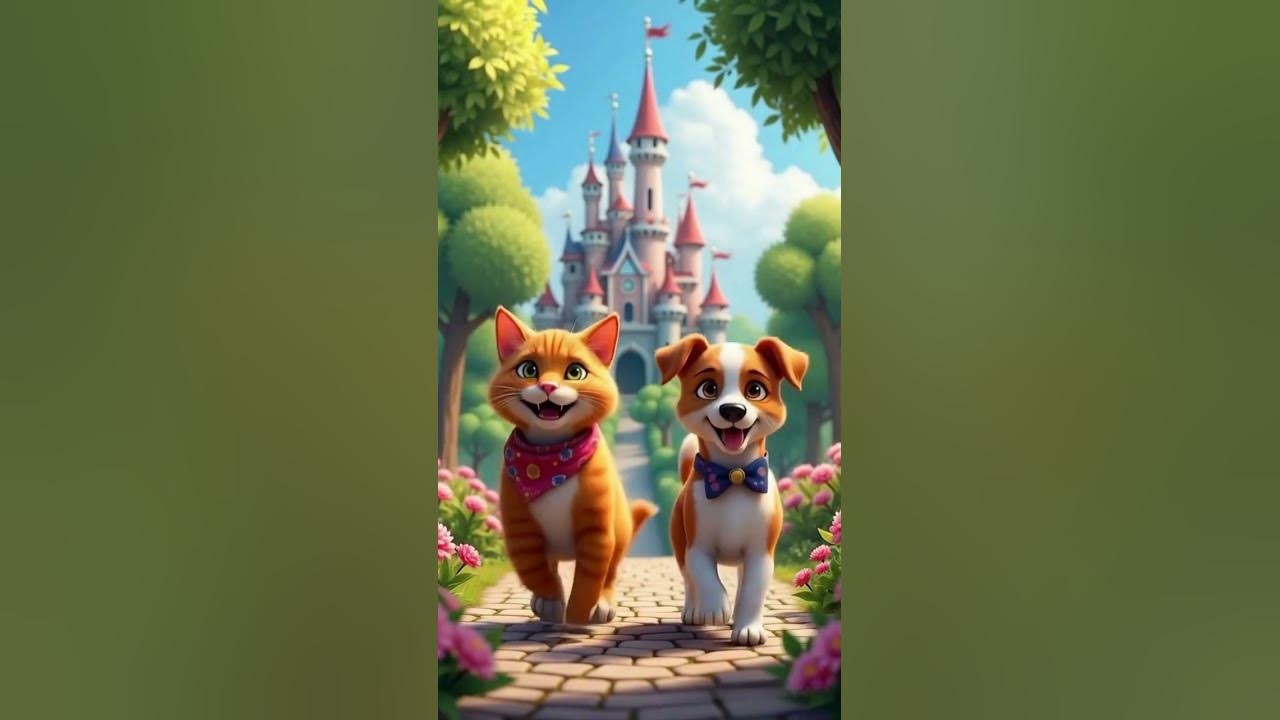 Cats and dogs dance to the rhythm of the music.#animals #animation # ...