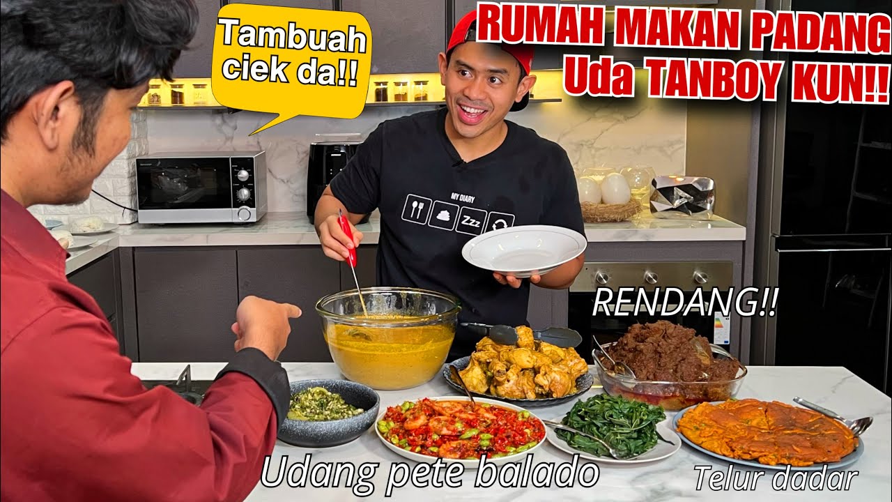 MASAKA MENU DI RUMAH MAKAN PADANG ALA TANBOY KUN !! - YouTube