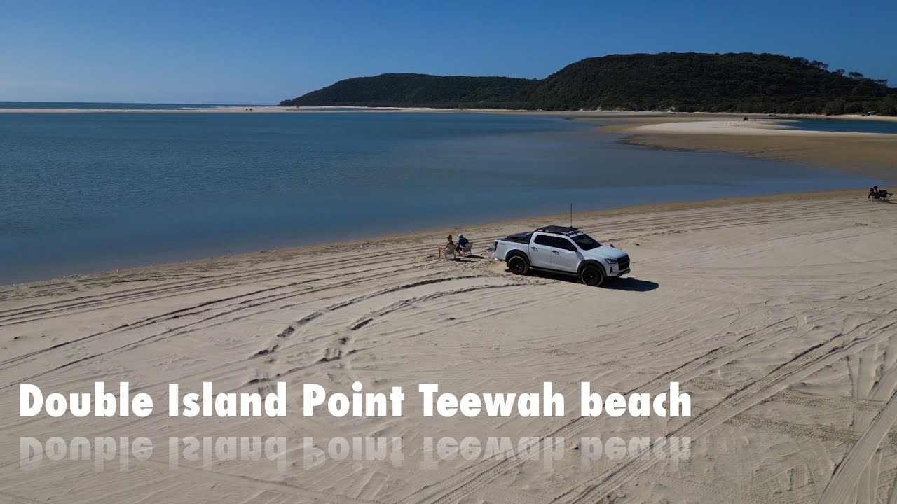 Cinematic Drone Footage of Rainbow Beach Lagoon Double Island Point ...