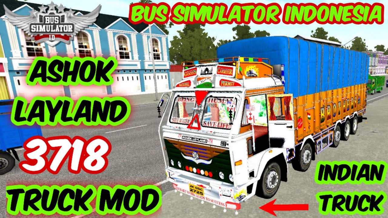 How To Add Ashok Layland Truck Mod In Bus Simulator Indonesia | Ashok ...