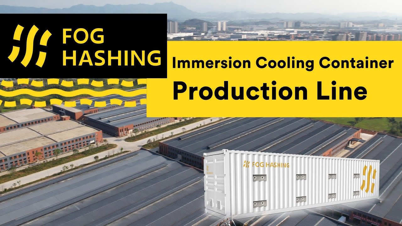 Fog Hashing production line of immersion cooling containers, delivery ...