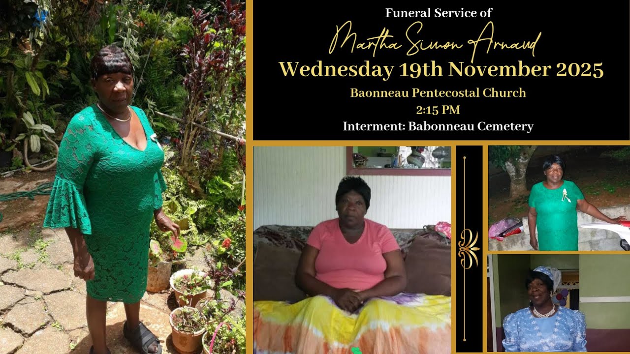 The Funeral Service of Martha Simon Arnaud - YouTube