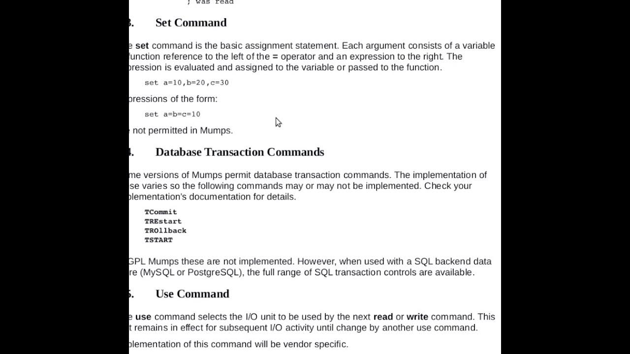 Mumps Programming Language Tutorial Part 12 - YouTube
