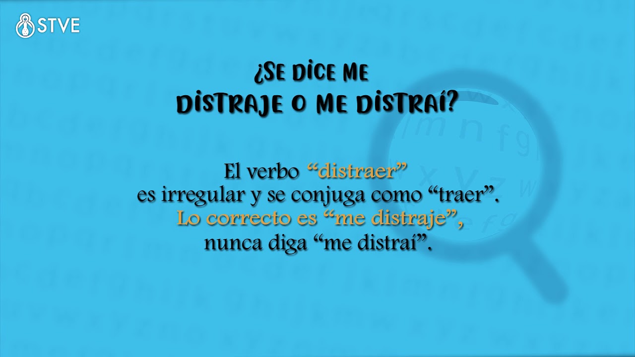 El Diccionario: ¿Se dice me distraje o me distraí? - YouTube