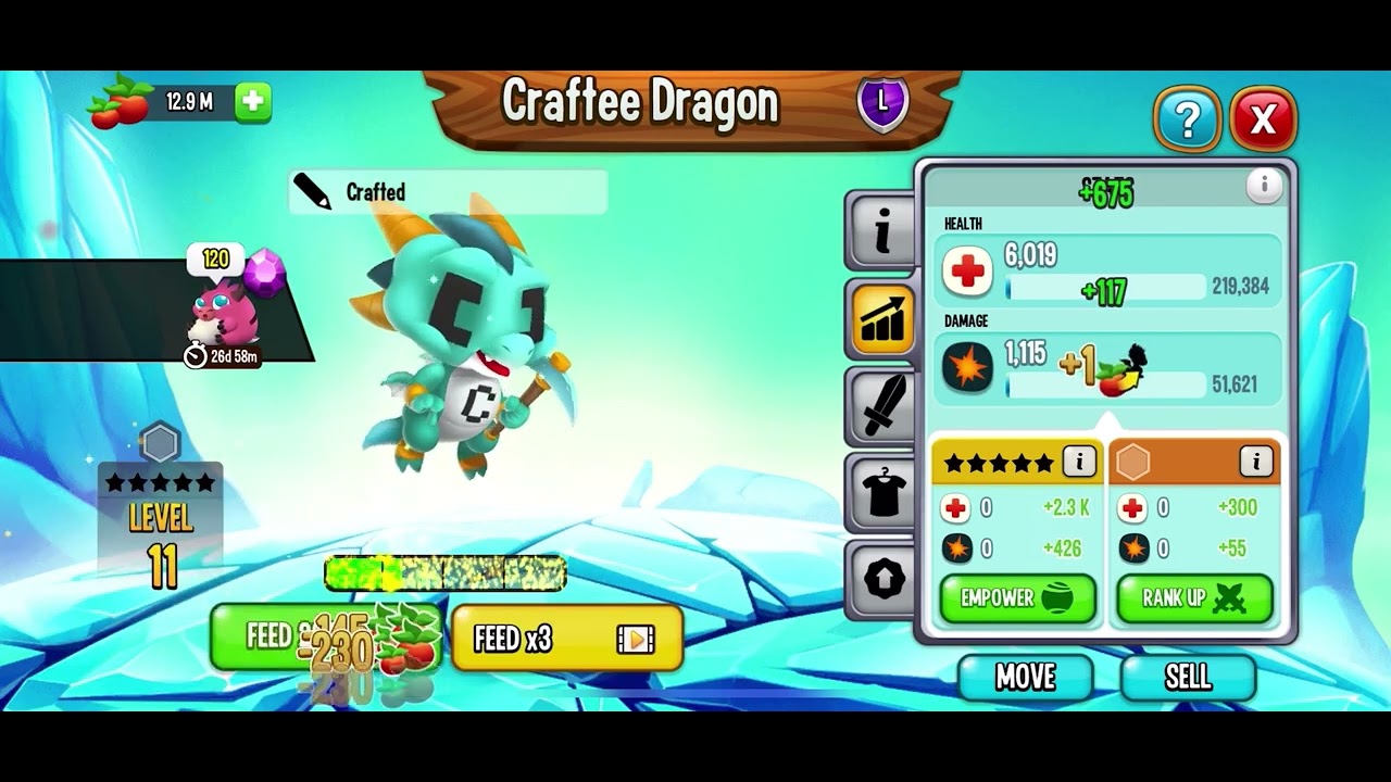 ⛏Dragon City: Craftee Dragon (L) and Training Attacks⛏2022 - YouTube