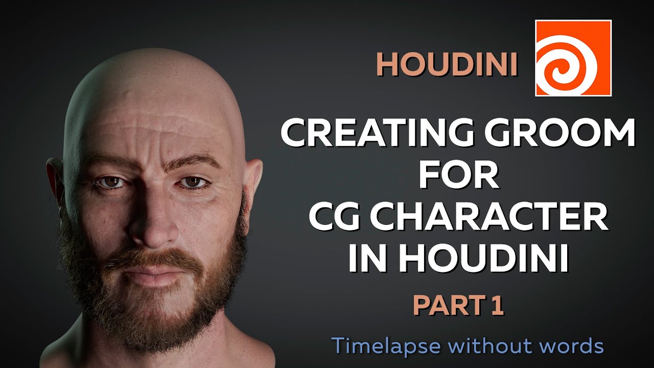 Creating groom for CG character in Houdini / PART 1 / Timelapse / 3D ...