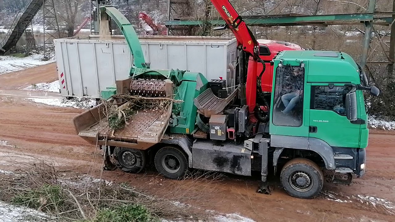 Zurak GmbH - Chipper truck MAN, JENZ Hackschnitzel - YouTube