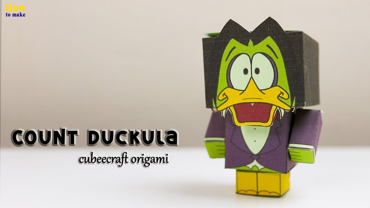 Count Duckula Origami - How to make count duckula cubeecraft - YouTube