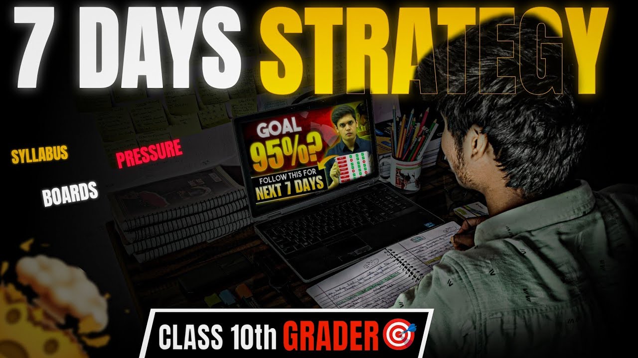 Last 7 Days STRATEGY for board exam class 10 🔥 || Late Night Study vlog ...