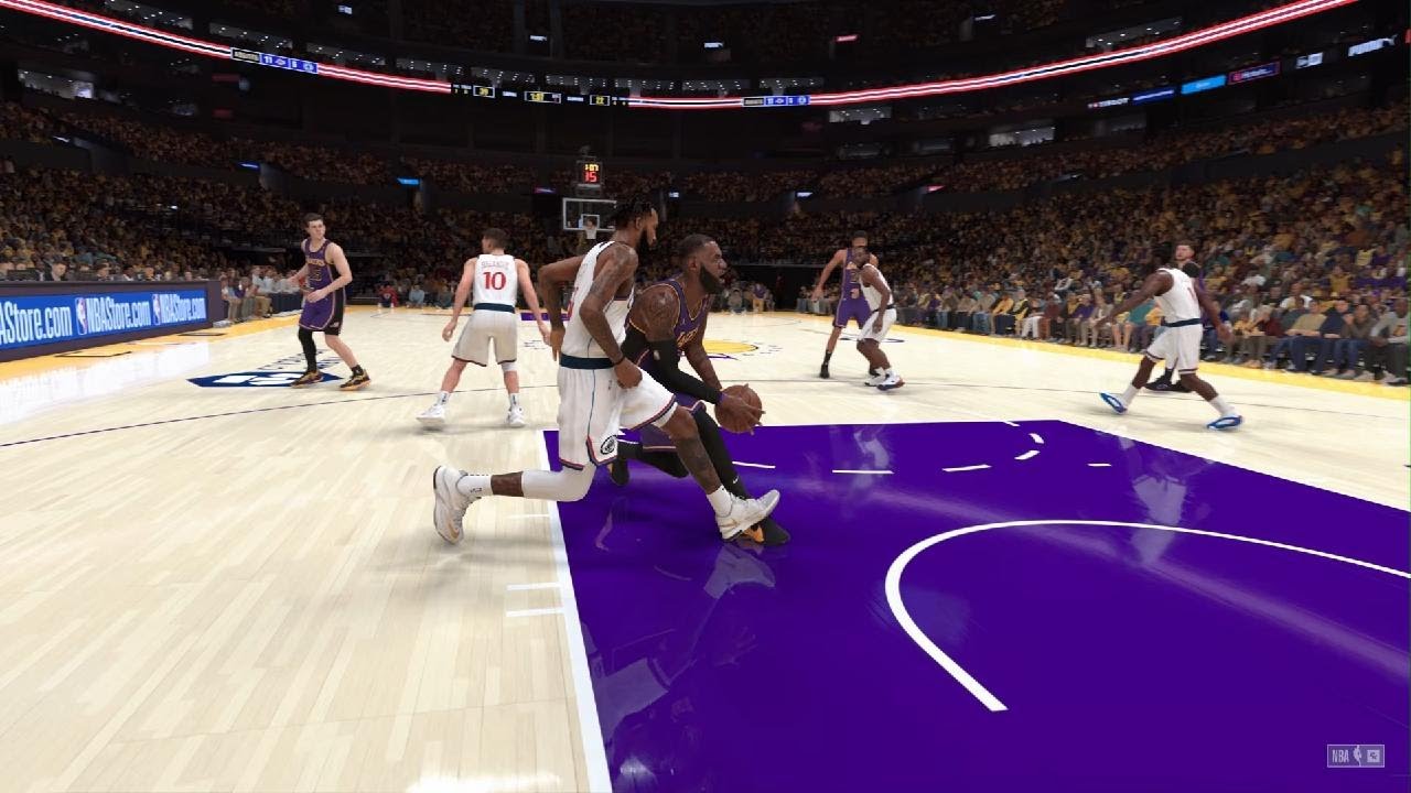 NBA 2K25 LeBRON JAMES WITH THE ONE HANDED TOMAHAWK SLAM OVER HIS ...