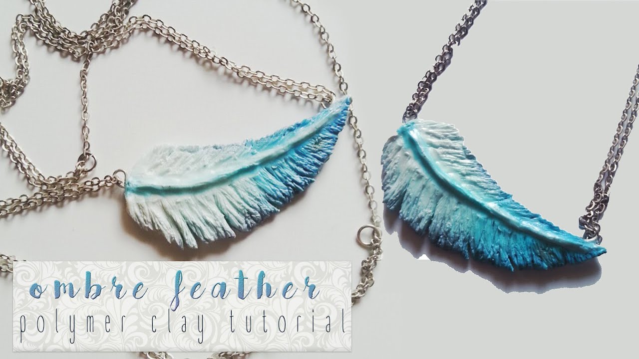 Ombre Feather - Polymer Clay Tutorial Laurart - YouTube