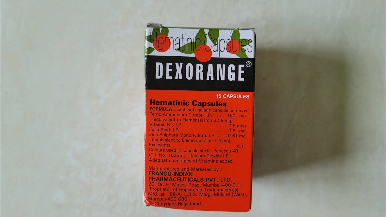 Brand Name Series | Drug #147 | Cap Dexorange | Hematinic | Iron ...