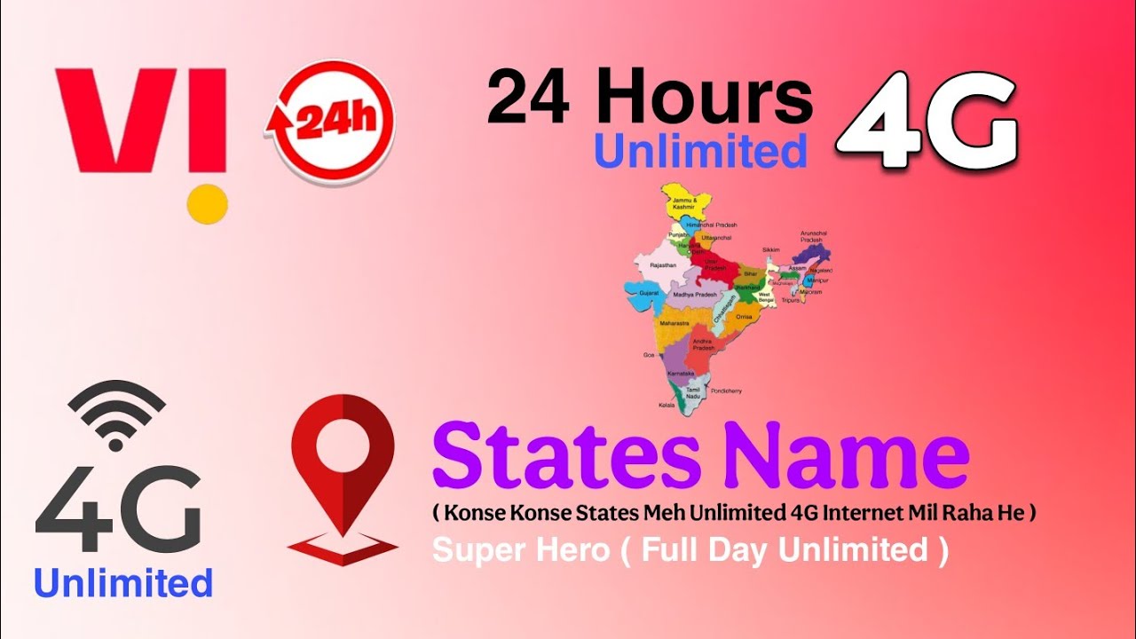 Vi Super Hero 4G Unlimited - 24 Hours ( Launched States Name ) @ViIndia ...