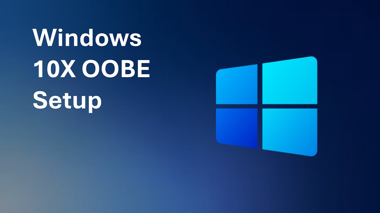 Windows 10X OOBE Setup - YouTube