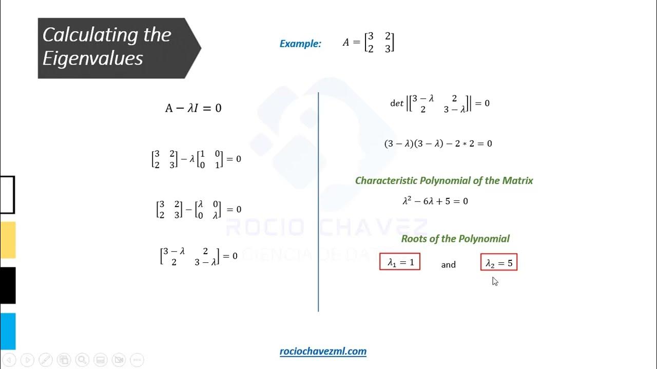 Eigenvalues and Eigenvectors Mathematical Explanation - YouTube