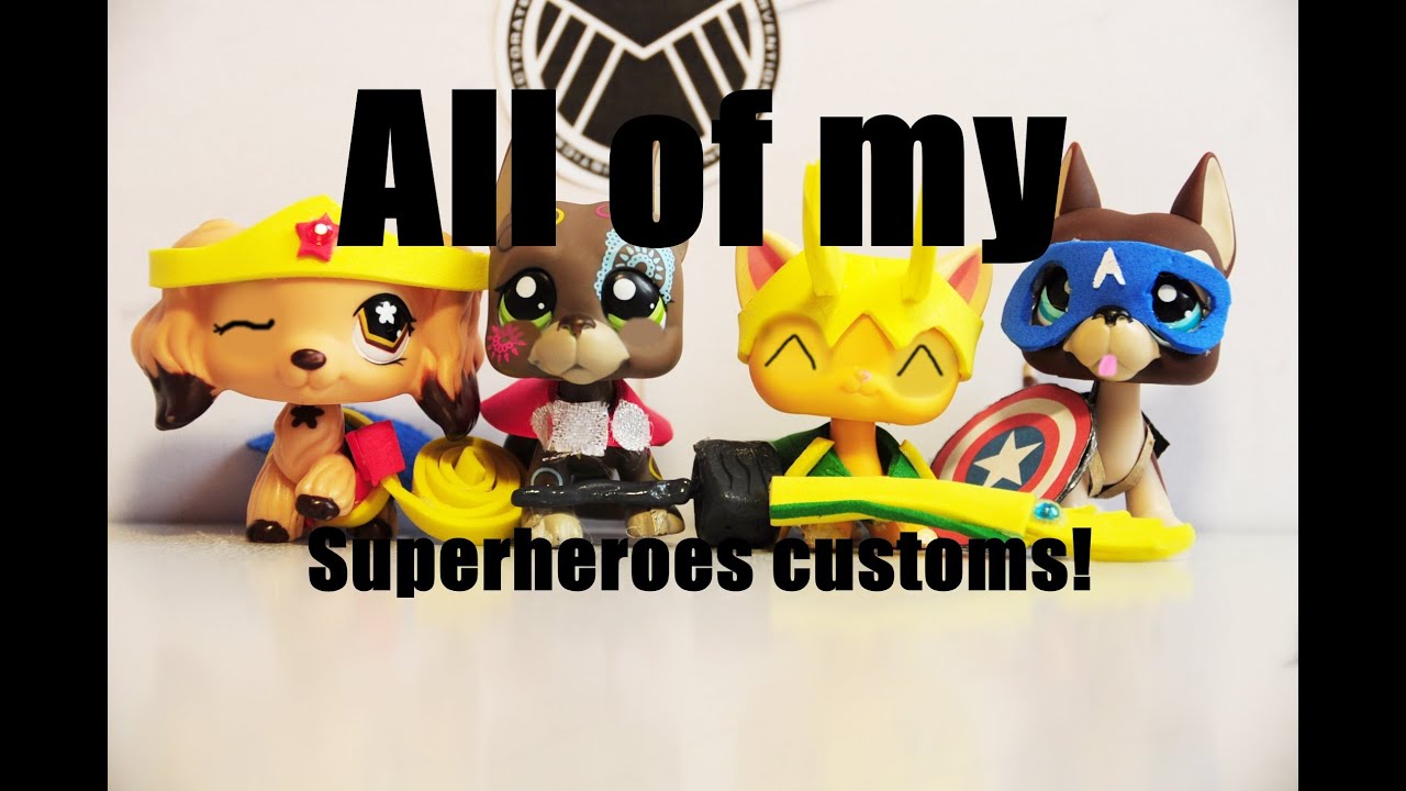 LPS: All of my Superheroes customs! ~ Cap :* - YouTube