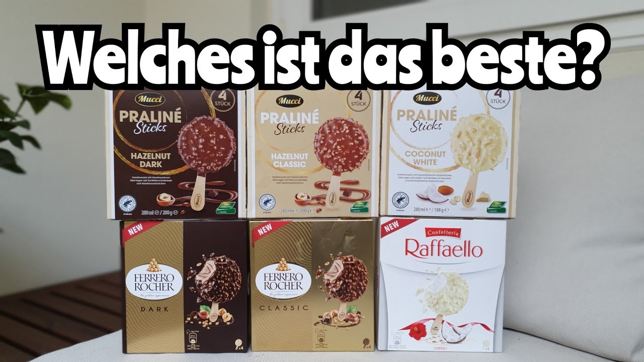 ALDI Mucci Praline Sticks oder Ferrero Rocher und Raffaello Eis? - YouTube