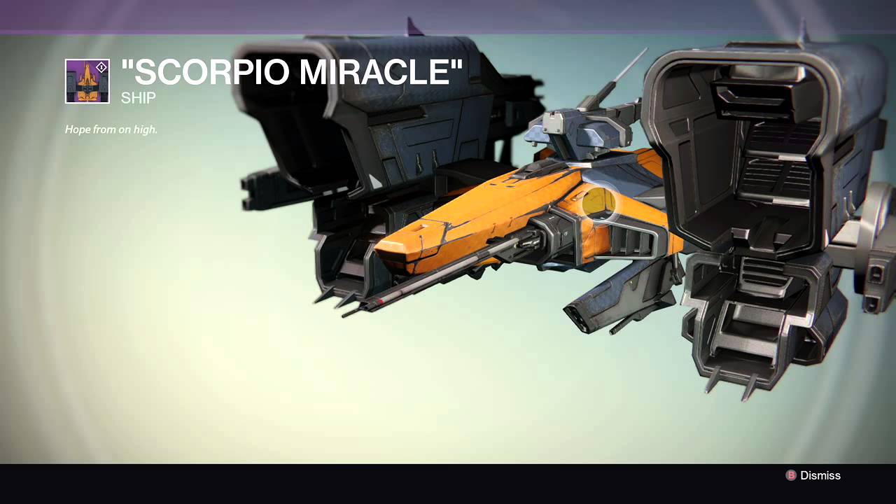 destiny scorpio miracle legendary ship - YouTube