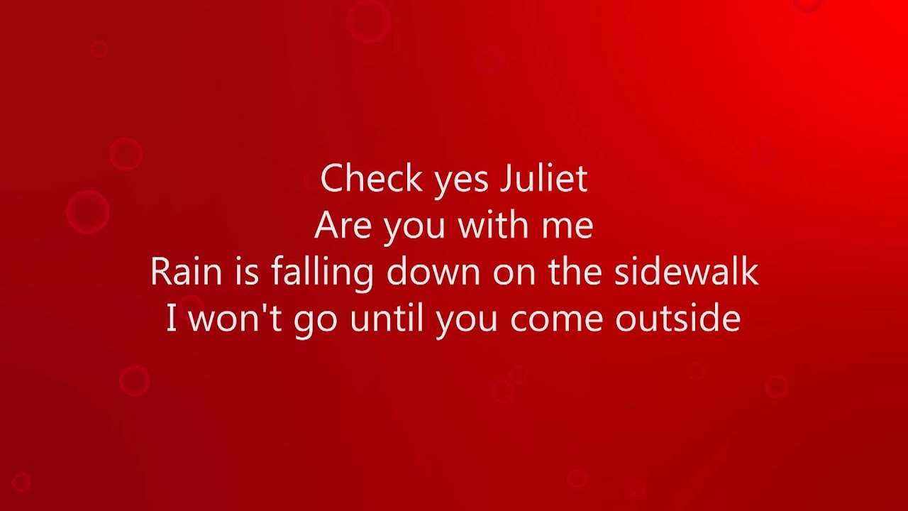 We The Kings Check Yes Juliet Lyrics