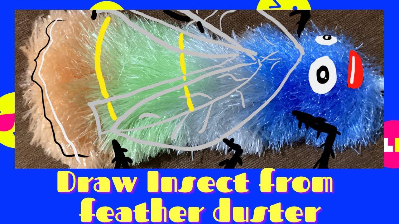 HOW I DRAWING INSECT FROM FEATHER DUSTER 🪶🪶🪶 BUT CAN’T FLYING ...
