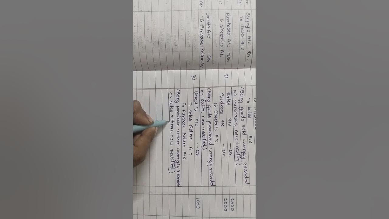 Rectification of errors ll Class 11th ll Practical Problem no. 3 ll Exercise ll Accountancy ...