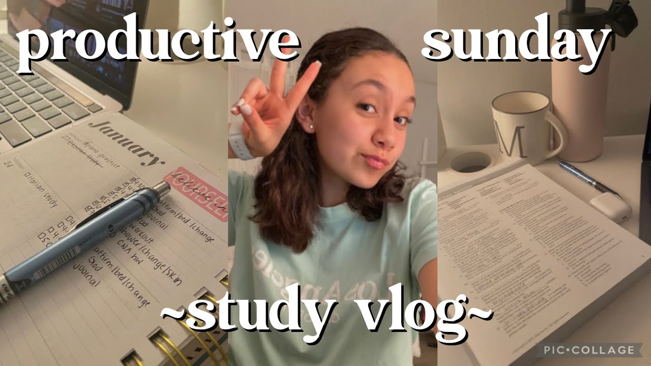 PRODUCTIVE STUDY VLOG💌:productive study/Sunday in my life - YouTube