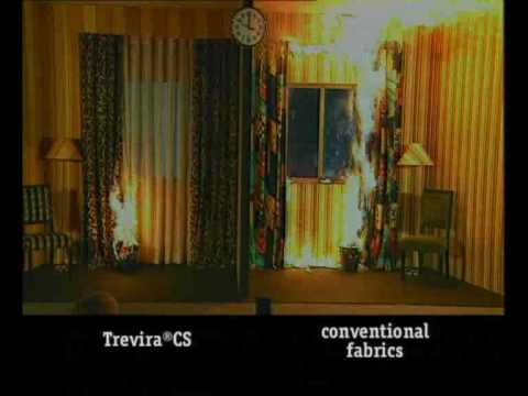 Comparative Burning Test: Trevira CS vs. conventional textiles