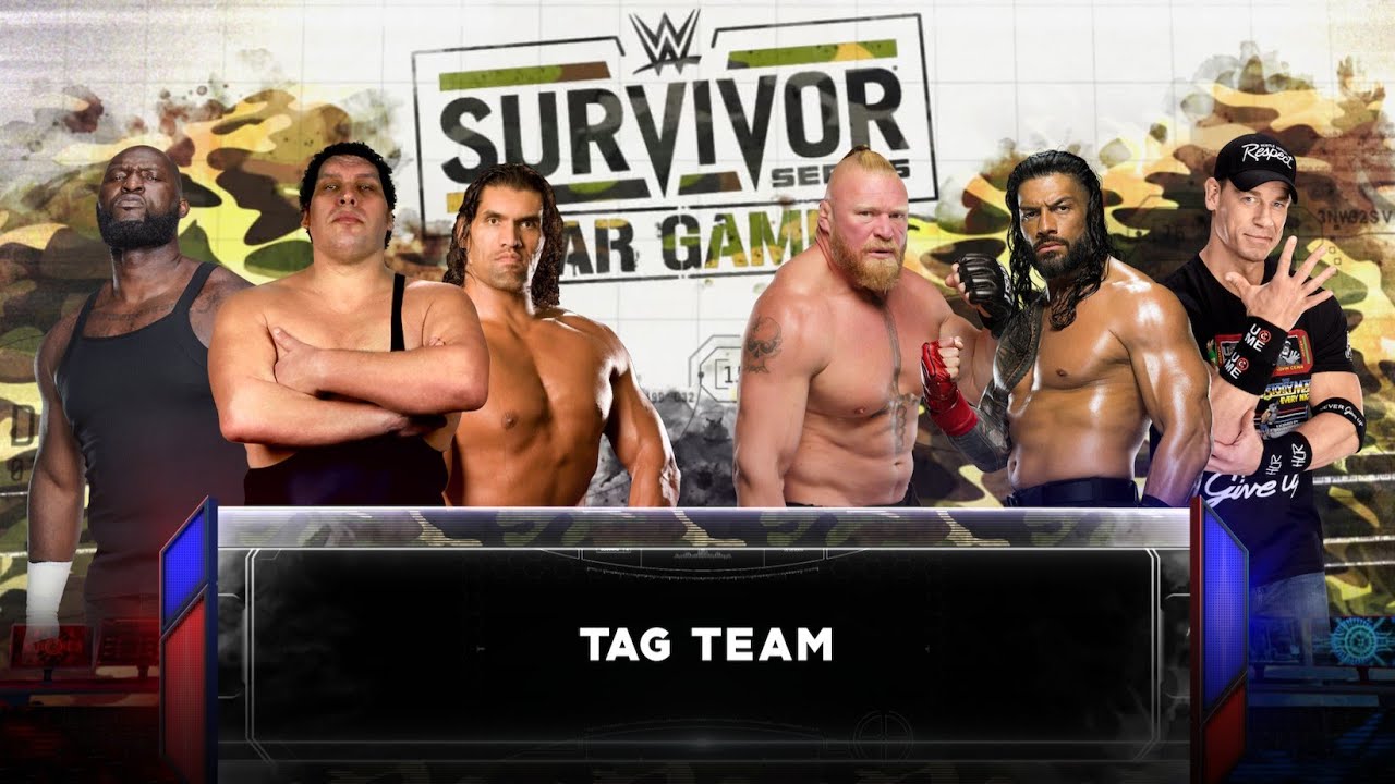 🚨wwe 2k23 Roman Reigns Brock Lesnar John Cena Vs Andre The Giant The