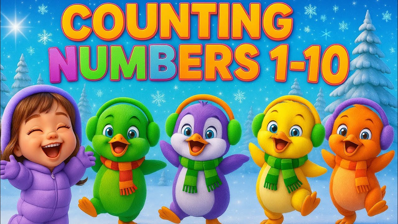 Counting Numbers 1-10 | Counting Penguins 🐧 | Counting 1 to 10 ...