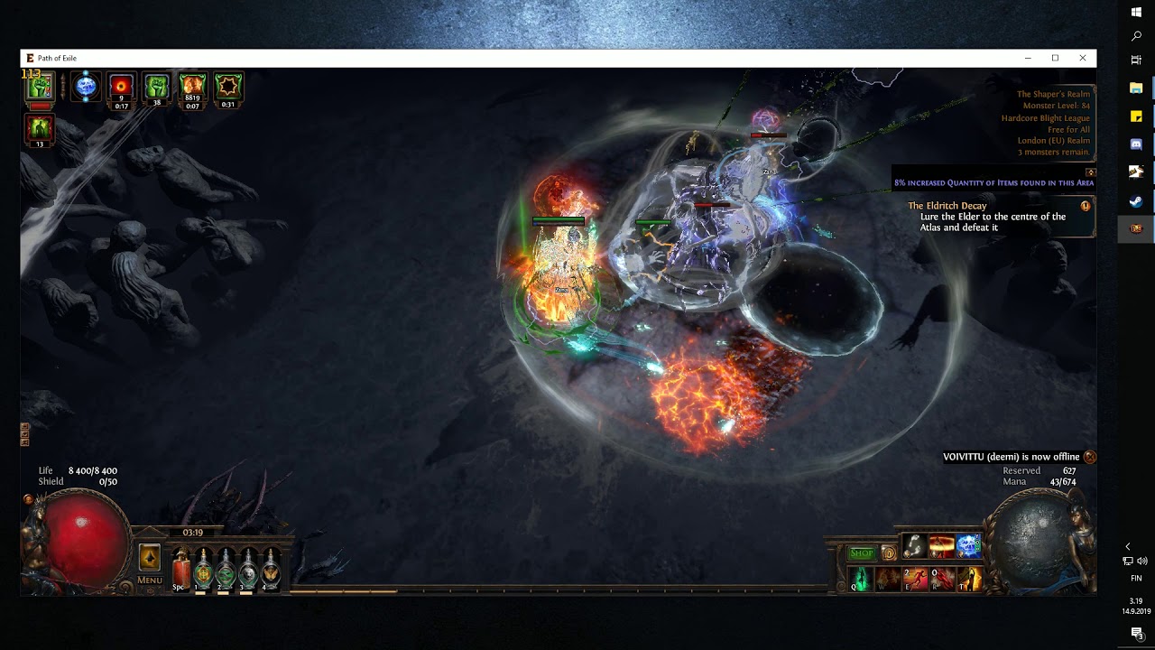 PATH OF EXILE BLIGHT HC DAY 7: Uber elder (Herald of agony Juggernaut ...