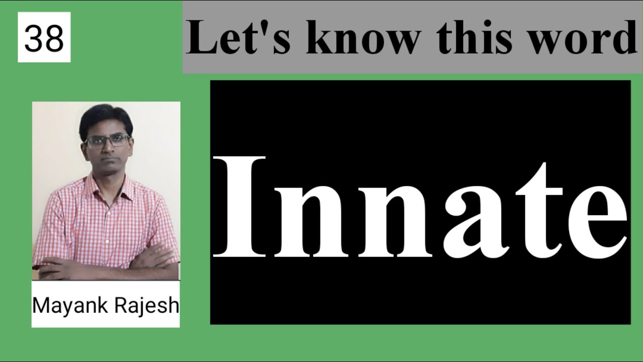 Let's learn the word 'Innate" - YouTube