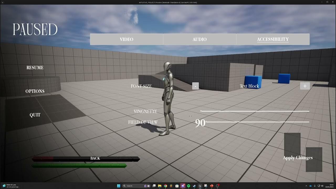 GAME_DEV_PROJECT - VIGNETTE ACCESSIBILITY - YouTube