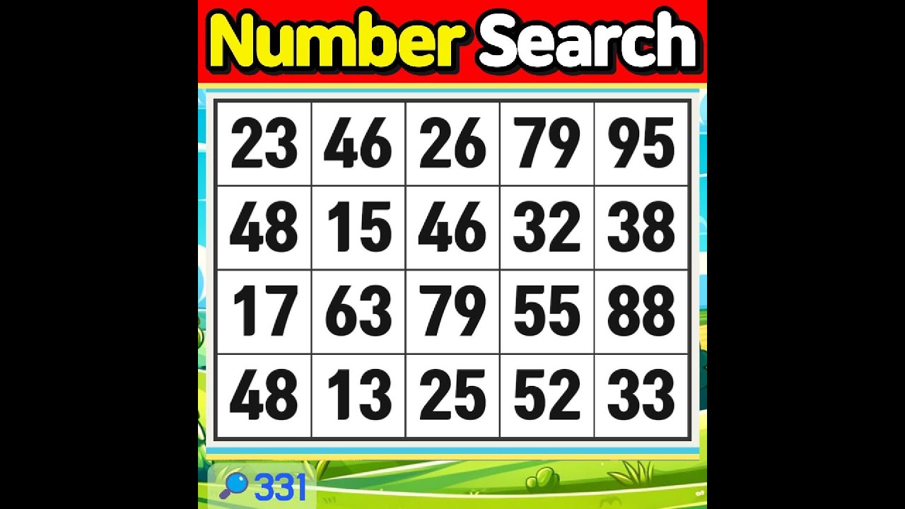 Number Search #331 Got a perfect score yesterday? Go for a streak today ...