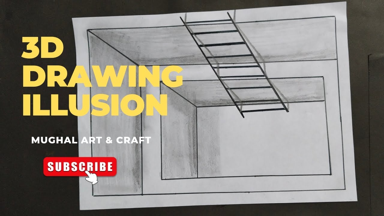 3d drawing illusion tutorial | 3d illusion drawing on paper | 3D ...