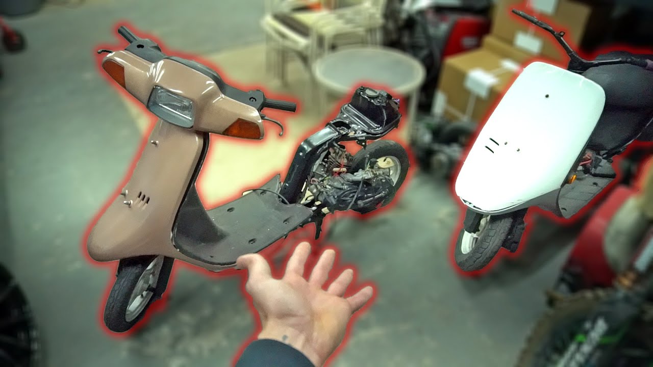 NEW ENGINE in the 1989 HONDA ELITE BUILD | 2 stroke 50cc - YouTube