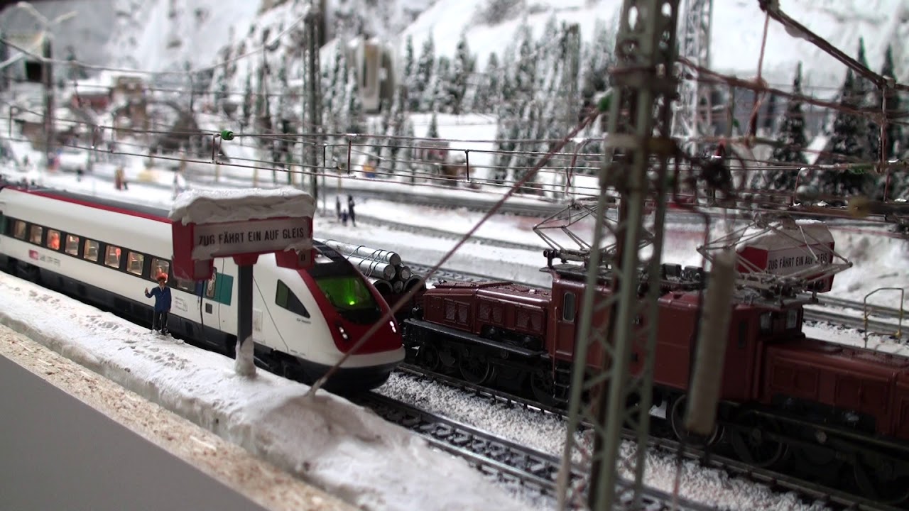 SBB RABDe 500 "ICN", high speed train: Märklin Modeltrain layout - YouTube