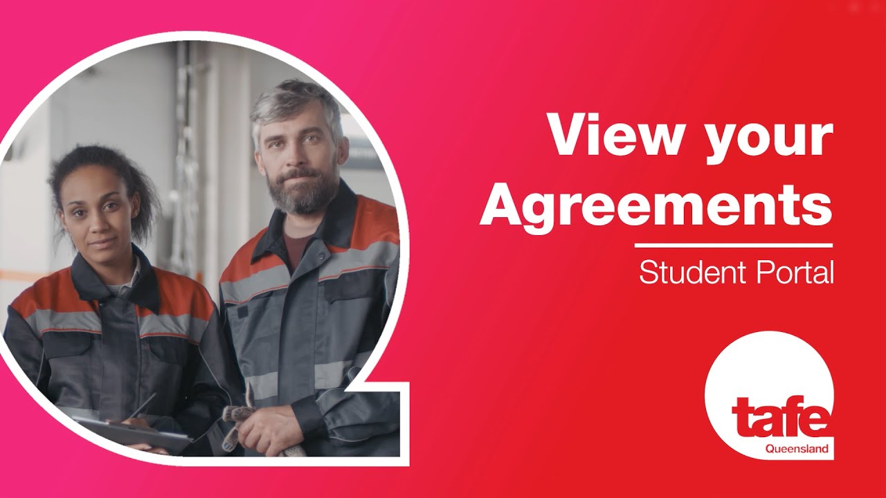 TAFE Queensland Student Portal | View your Agreements - YouTube