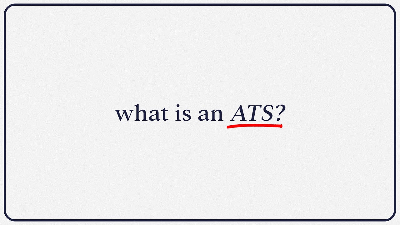 What is an ATS and Why do you need one? - YouTube